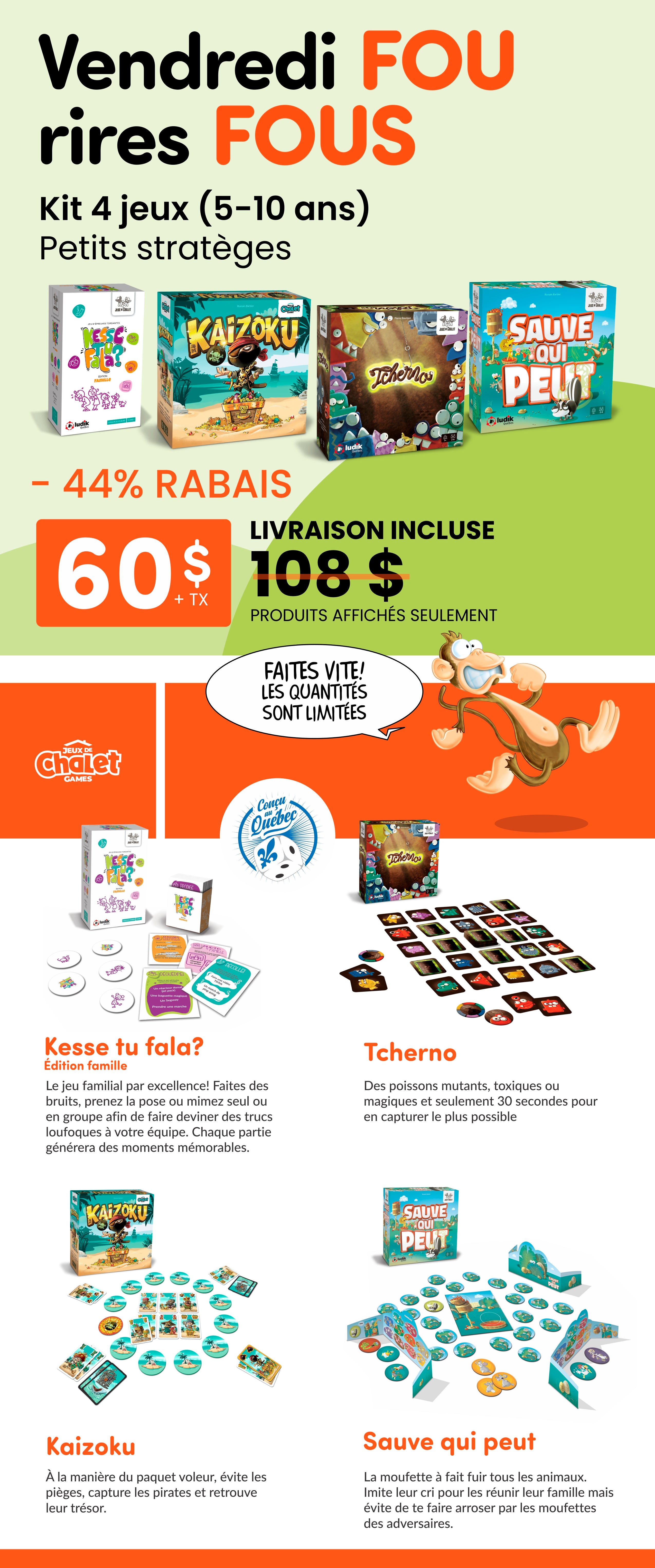 Vendredi Fou - Kit Petits stratèges 5-10 ans – LudikQuebec